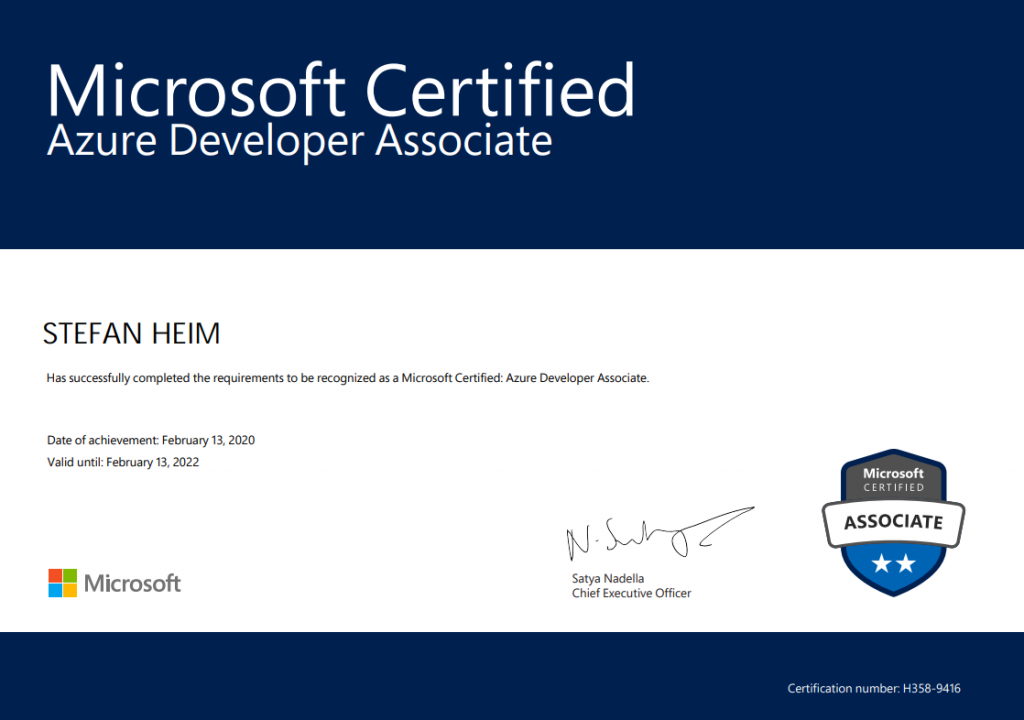 Azure Developer Associate » codigo.at